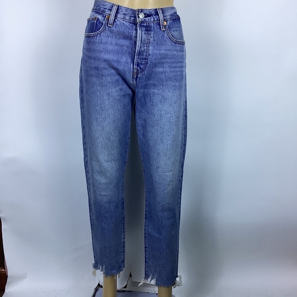 Levi's | Jeans | Levis Wedgie Icon High Rise Jeans Raw Hem Button Fly 29 | Poshmark